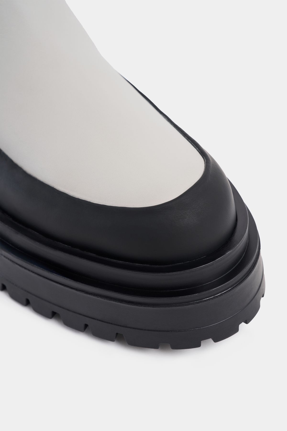 High Walker Leather Boots Ivory | STUTTERHEIM US