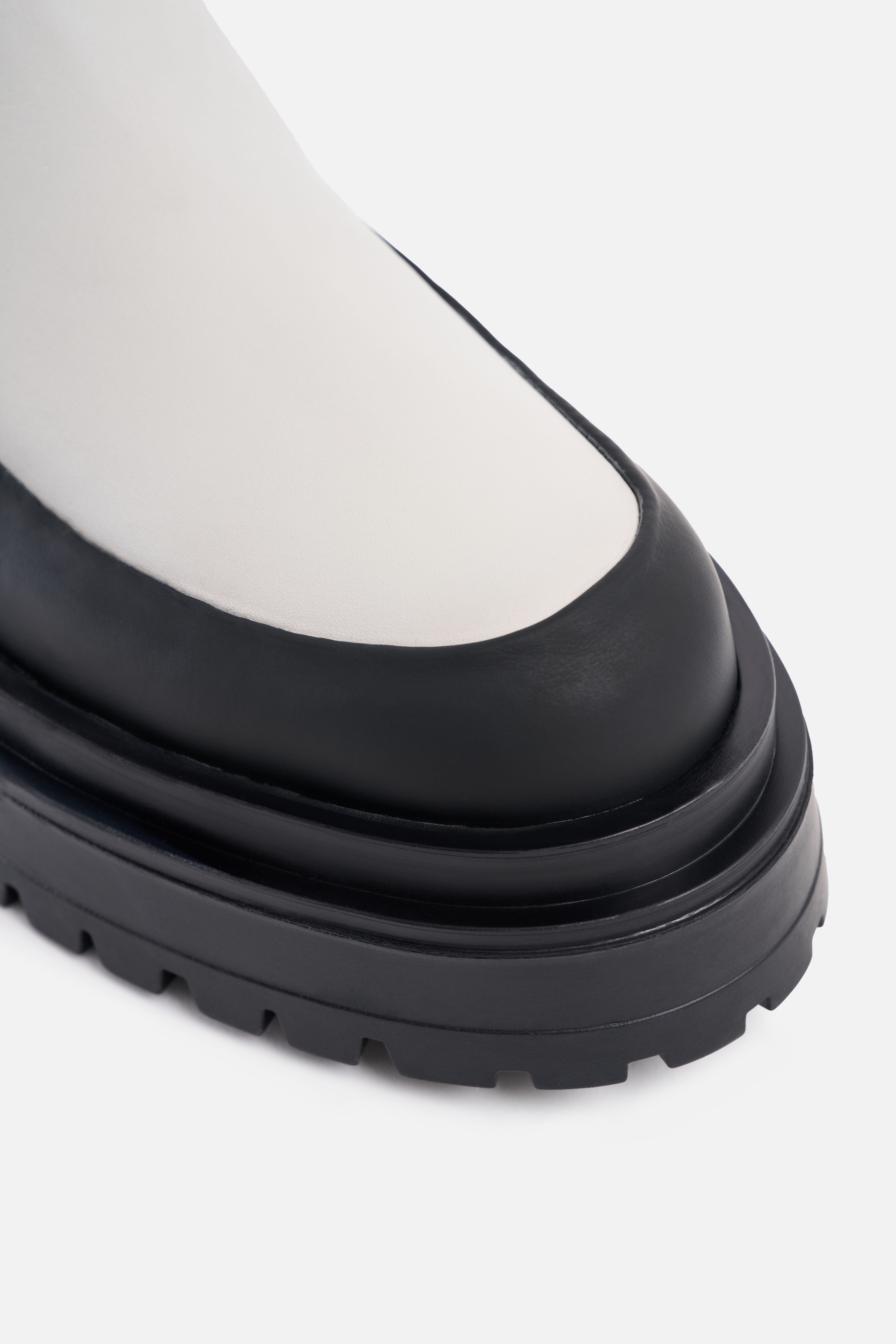 High Walker Leather Boots Ivory | STUTTERHEIM US