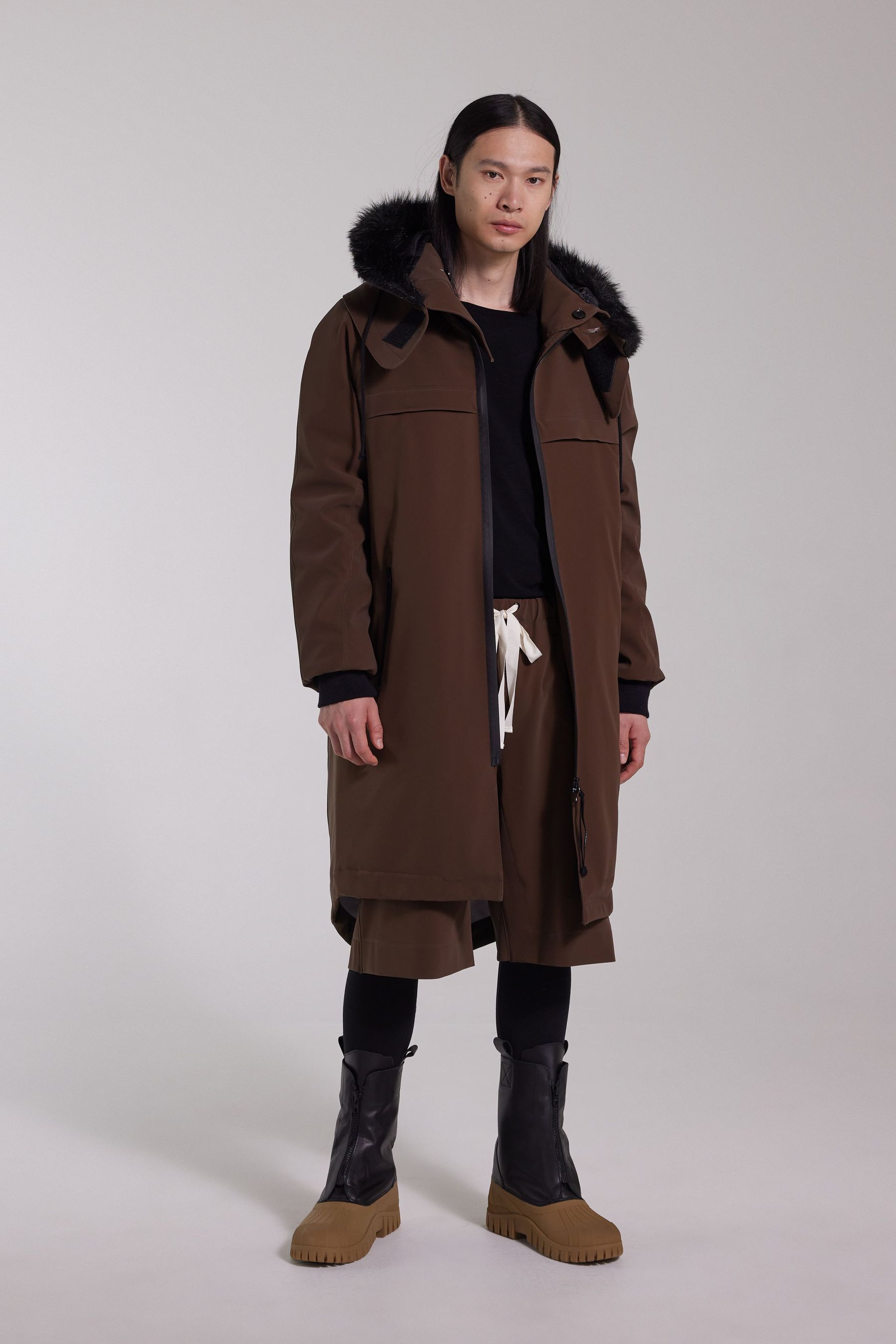 Kalix Matte Parka Dark Brown | STUTTERHEIM US