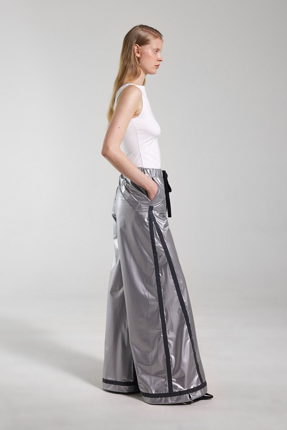Karla Trousers Tape Silver | STUTTERHEIM US