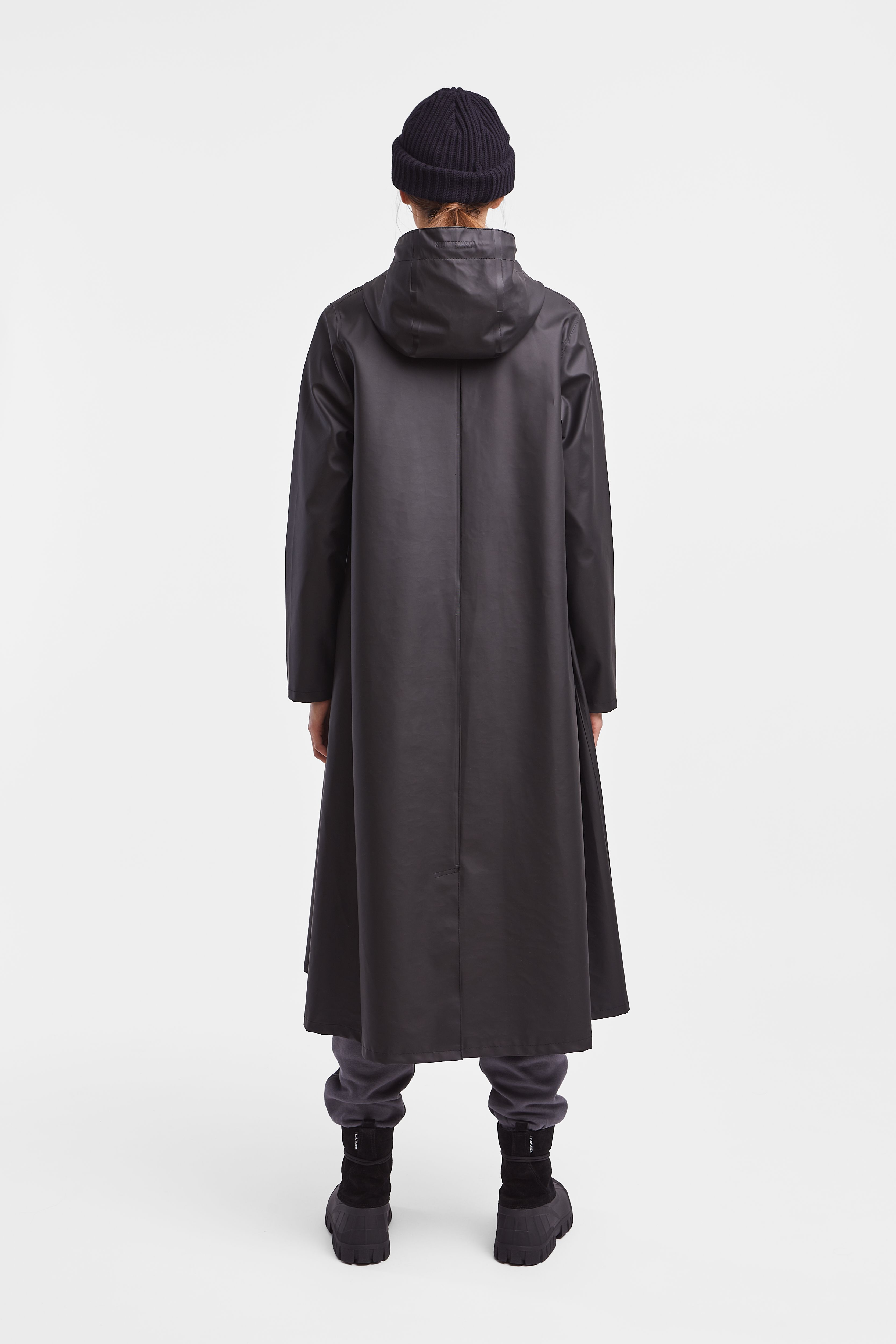Mosebacke Long Lightweight Zip Raincoat Black | STUTTERHEIM US