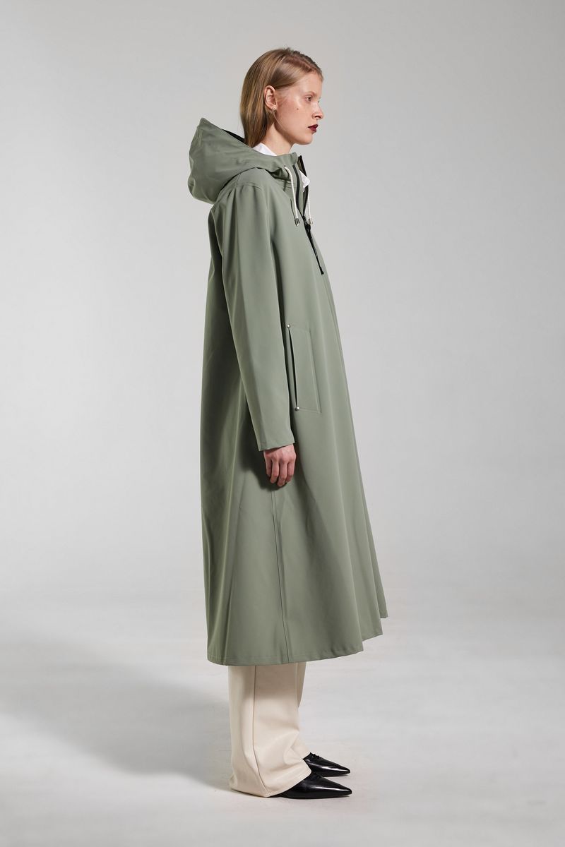 Mosebacke Long Lightweight Zip Matte Raincoat Comet | STUTTERHEIM US