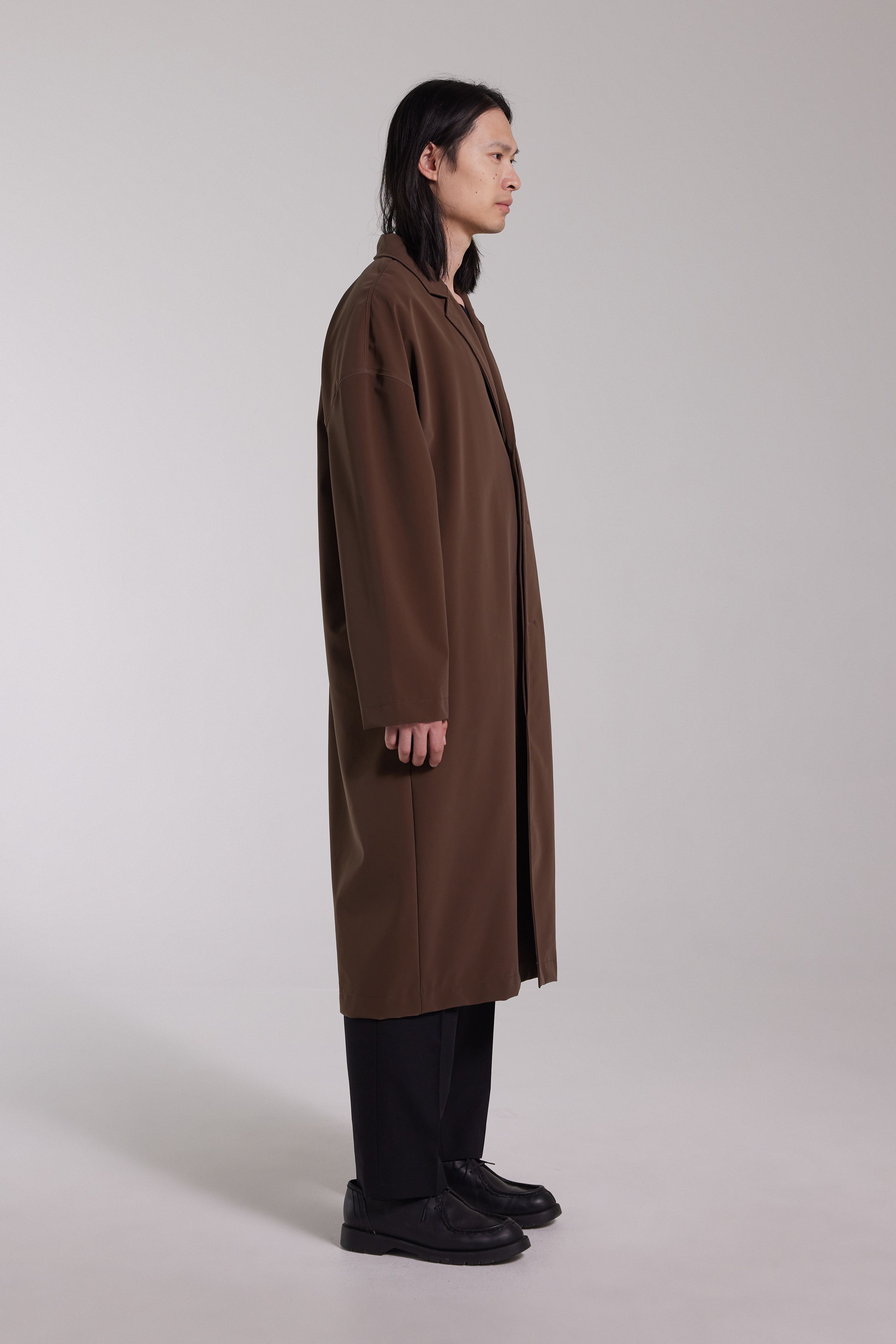 Rydberg Long Matte Raincoat Dark Brown | STUTTERHEIM US