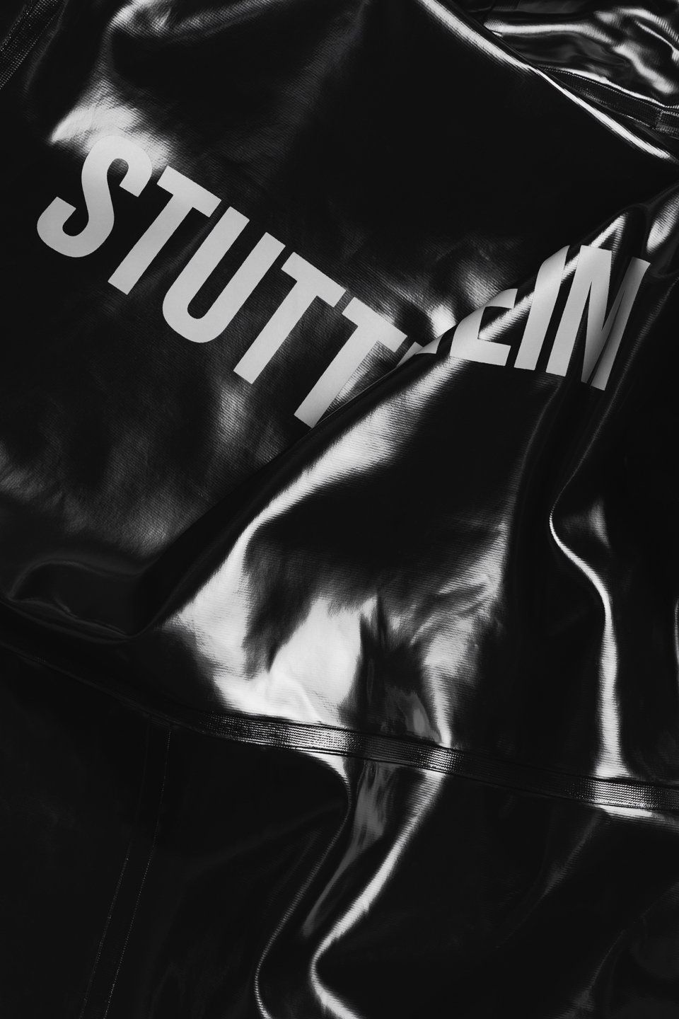 Stockholm Long Print Opal Raincoat Black | STUTTERHEIM US